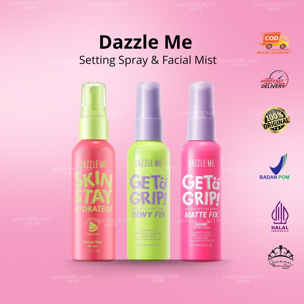 Jual Dazzle Me Setting Spray Get Agripe | Dewy Fix | Matte Fix | Skin ...