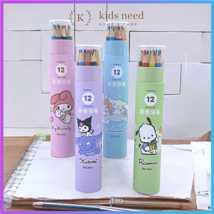 Jual (12warna) Pensil Warna Tabung / Pencil Warna Color Tube 12 Warna ...