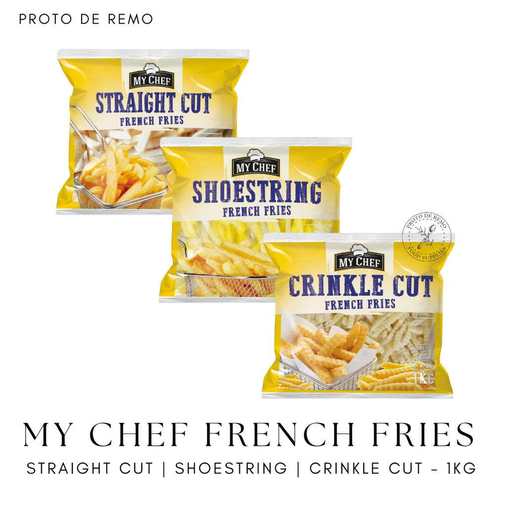 Jual My Chef French Fries Kentang Goreng Shoestring | Crinkle | Straight Cut - 1KG | Shopee ...