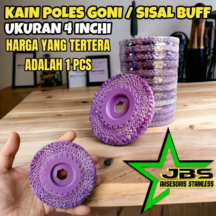 Jual SA99 MATA GERINDA POLES GONI/ SERAT SISAL BUFF 4" UNGU | Shopee ...