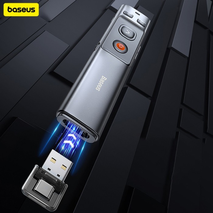 Jual Baseus Wireless Laser Pointer Rechargeable Green/Red Presentation ...