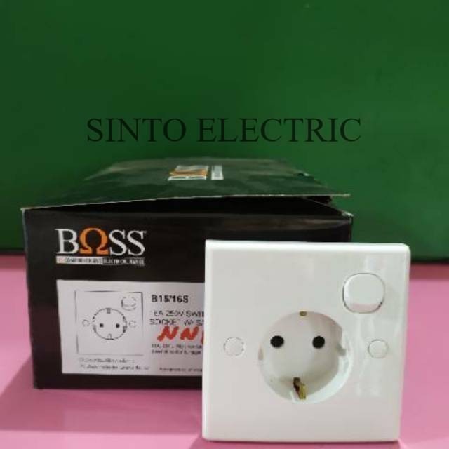 Jual BOSS B30 Stopkontak Plus Saklar | Shopee Indonesia