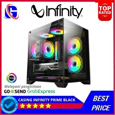 Jual Casing Infinity Prime - microATX Free 3 FAN RGB - Gaming Case ...