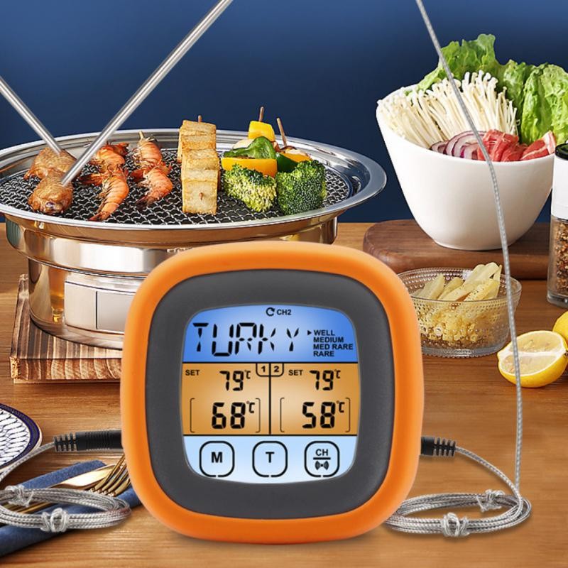 Jual Digital Remote Wireless Food Kitchen Oven Thermometer Probe For ...