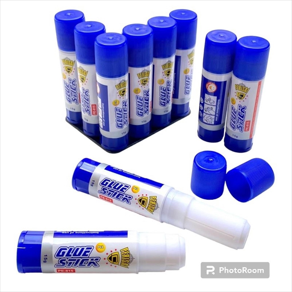 Jual (GLUE STICK BIRU-ECER) LEM GLUE STICK STIK KERTAS MERK PERISAI ...