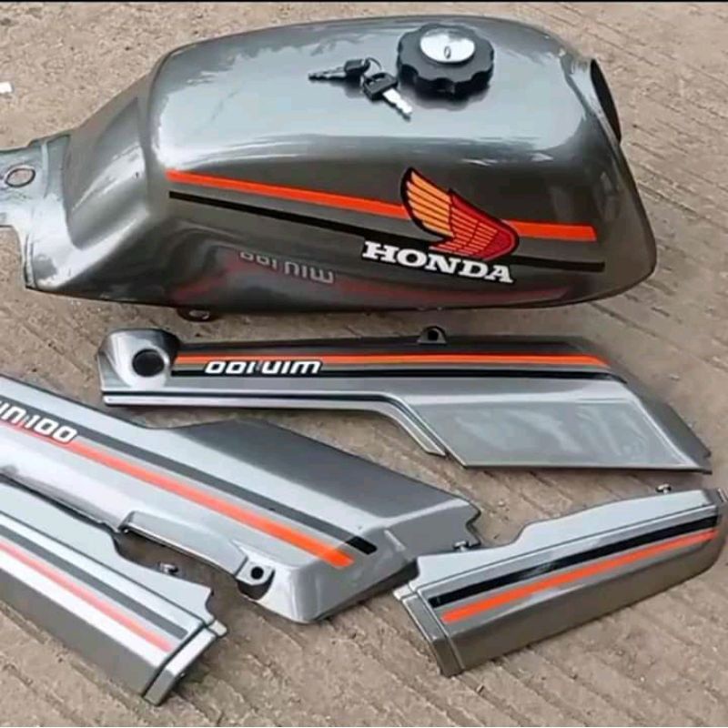 Jual tangki dan body lengkap plus tutup tangki honda win warna abu abu ...