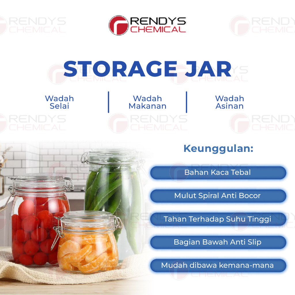 Jual Jar Round Toples Kaca Bumbu / Jar Toples Kaca Makanan / Jar Toples ...
