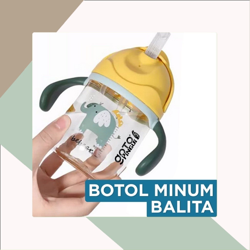 Jual Goto Pingui Botol Minum Bayi Sedotan Lucu Anak Baby Training Cup ...