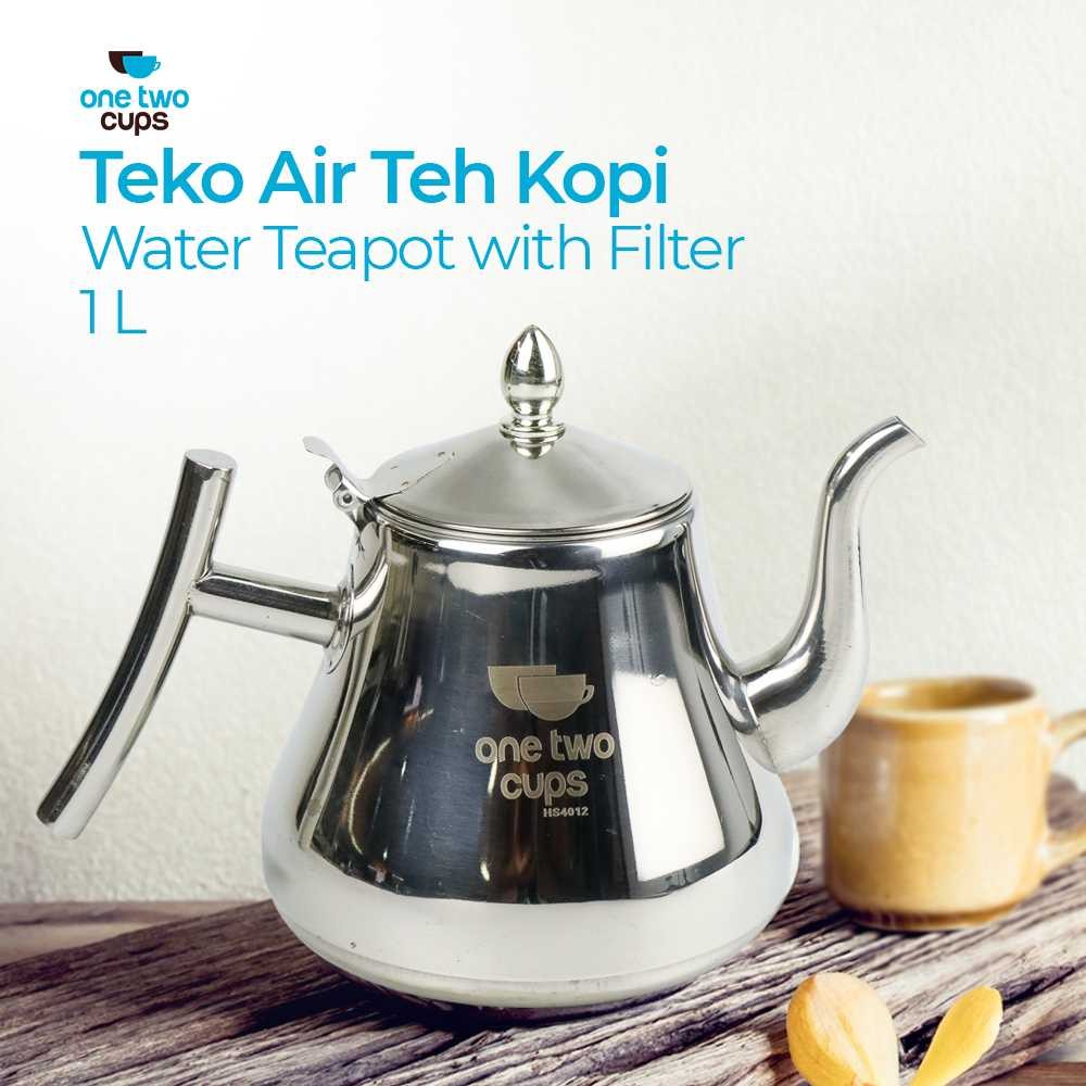 Jual One Two Cups Teko Air Teh Kopi Water Kettle Teapot 1L with Filter ...