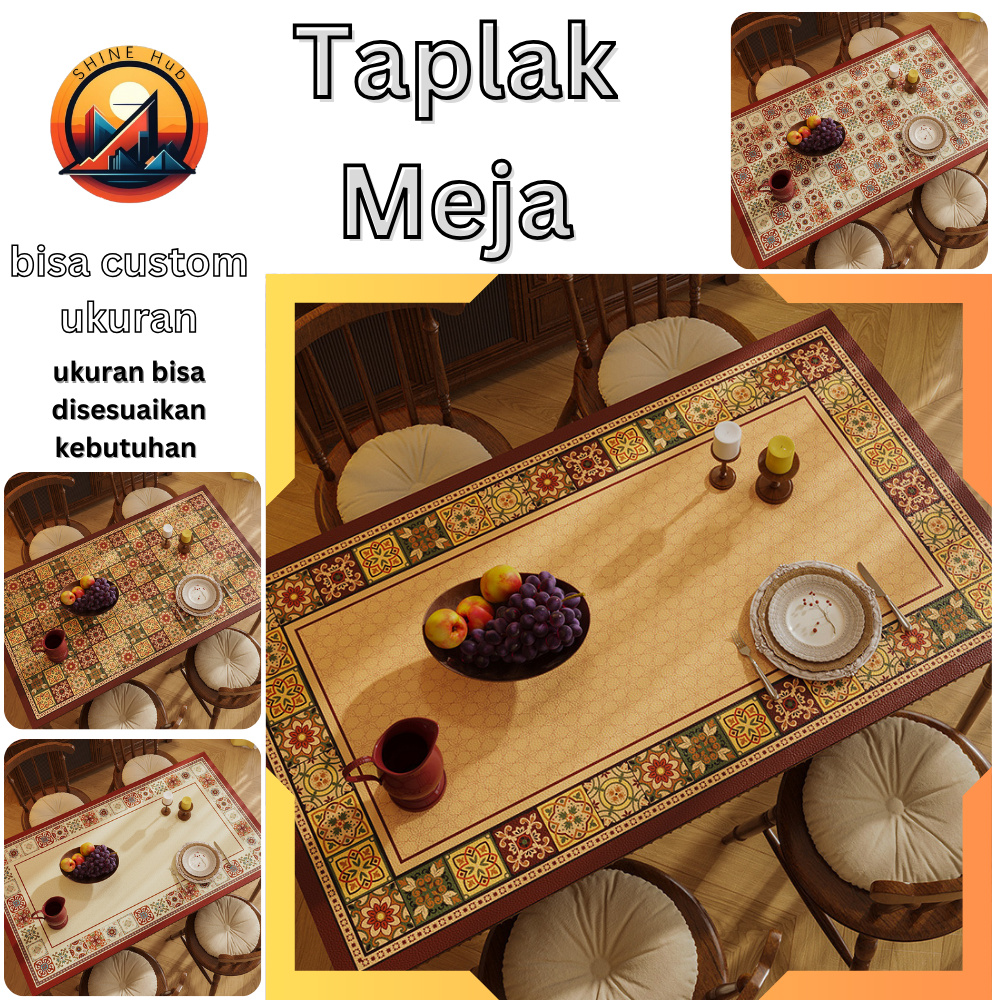 Jual Alas Meja Taplak Meja Motif Squared Batik Aesthetic Anti Air, Anti ...