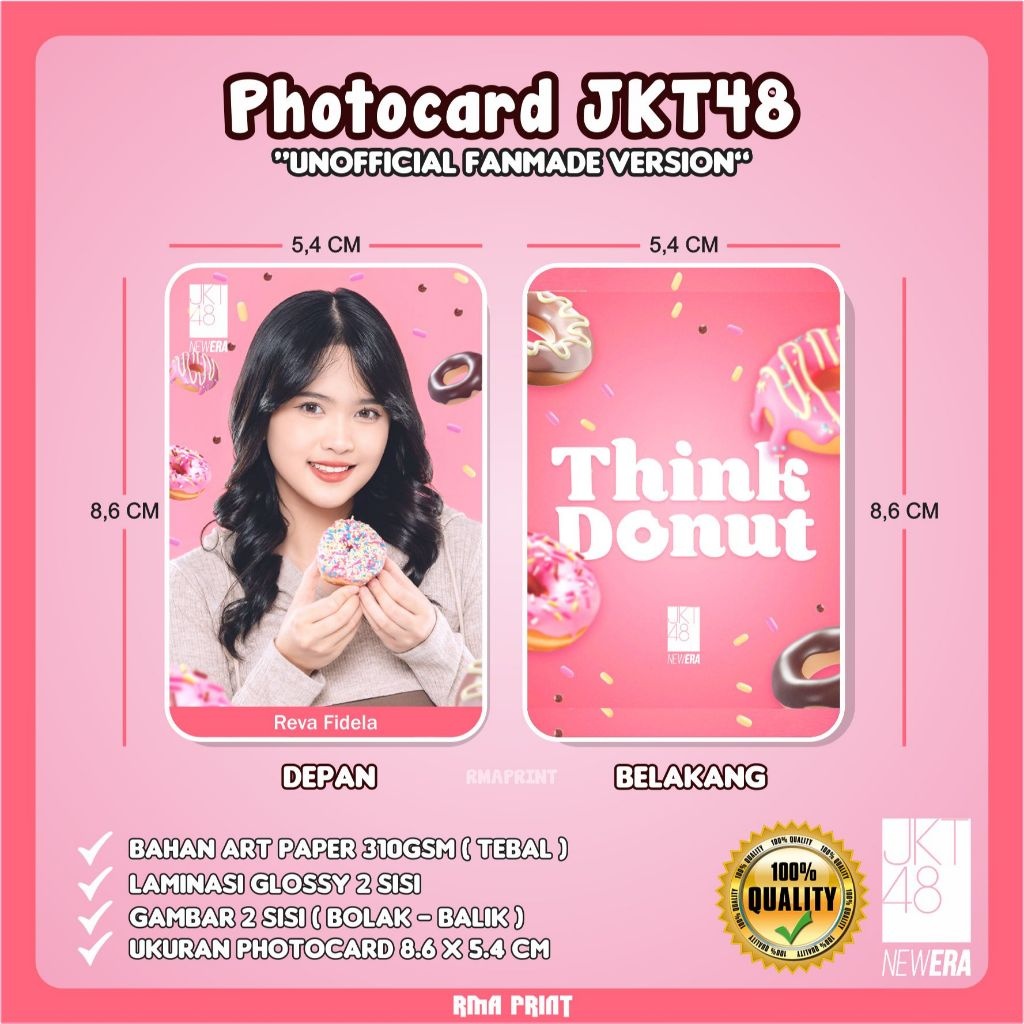 Jual JKT 48 FOTO CARD PHOTOCARD JKT48 Unofficial Fanmade Think Donut ...