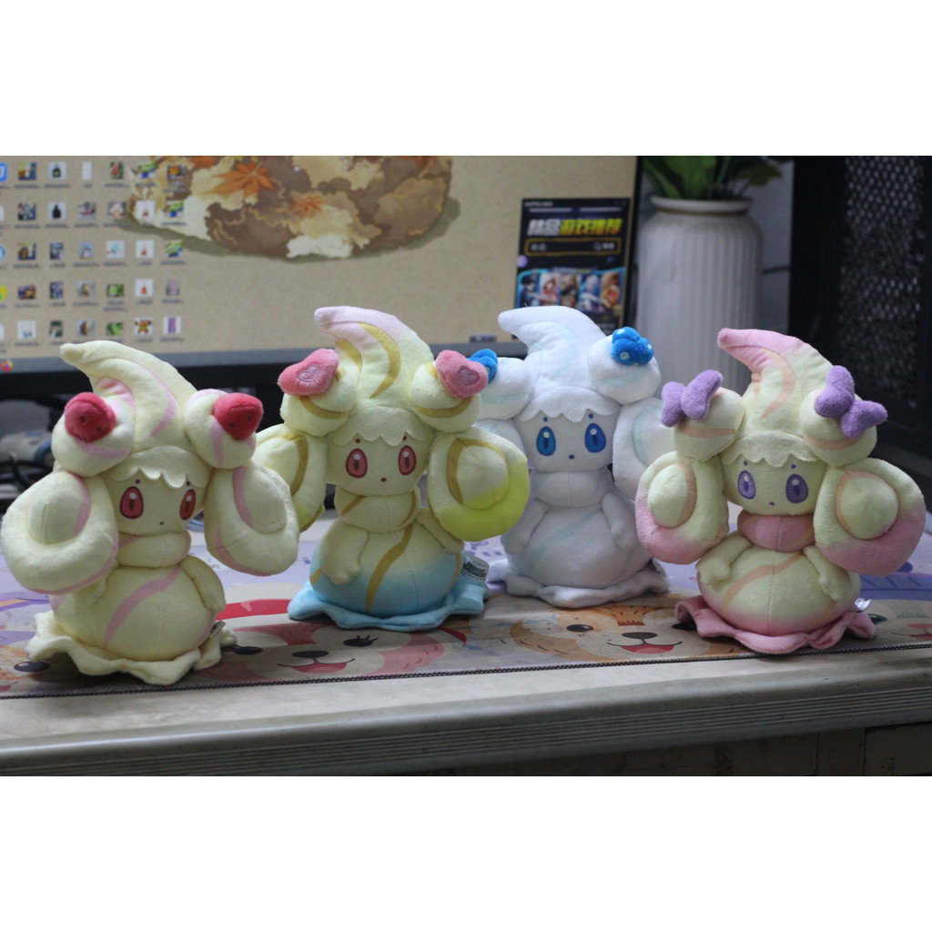 Jual Pokemon Sanei Alcremie Triple Mix & Milky Salt & Ruby Mix Plush ...
