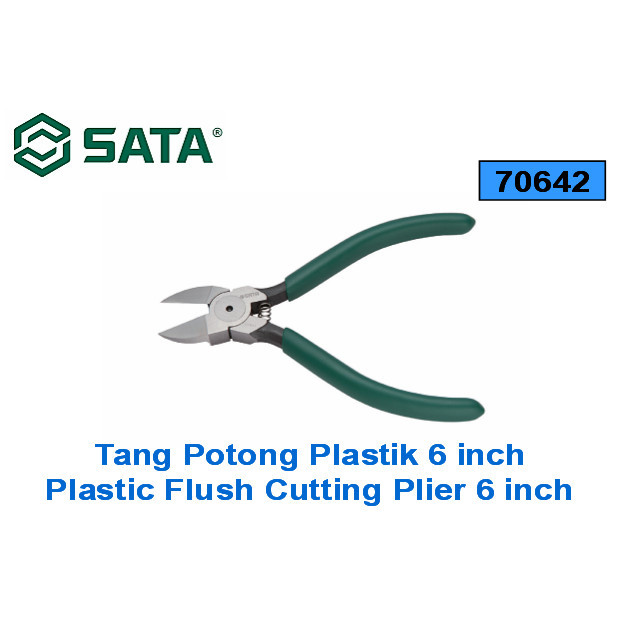 Jual Tang Potong Plastik 6" - Plastic Flush Cutting Plier 70642 SATA ...