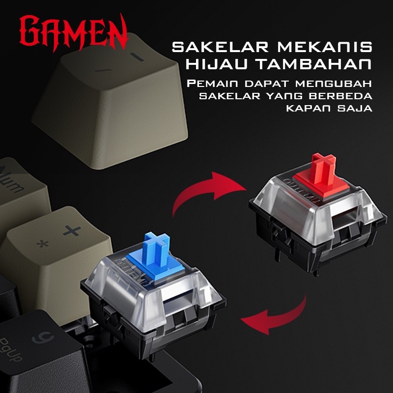 Jual [ FAST SELLING ] GAMEN Keyboard Mechanical Titan Elite Keyboard ...