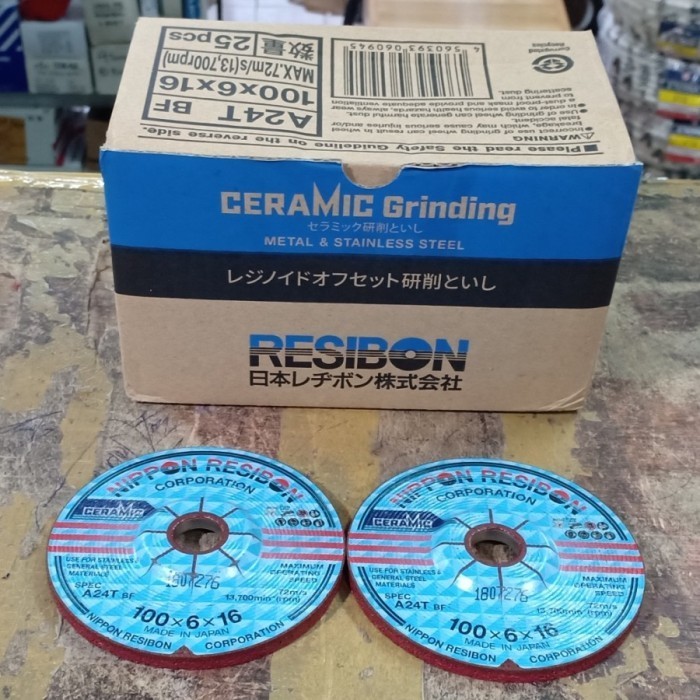 Jual BIRU NIPPON RESIBON KERAMIK 4 INCI X 6 MM - BATU GERINDA POLES 4x6 ...