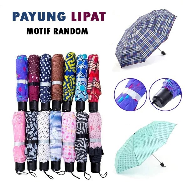 Jual Payung Lipat Mini Simple Kecil Dewasa Minimalis Motif Sinar ...