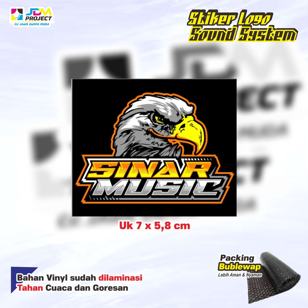 Jual JDM Project - Stiker Sound System SINAR MUSIC Vinyl Laminasi ...