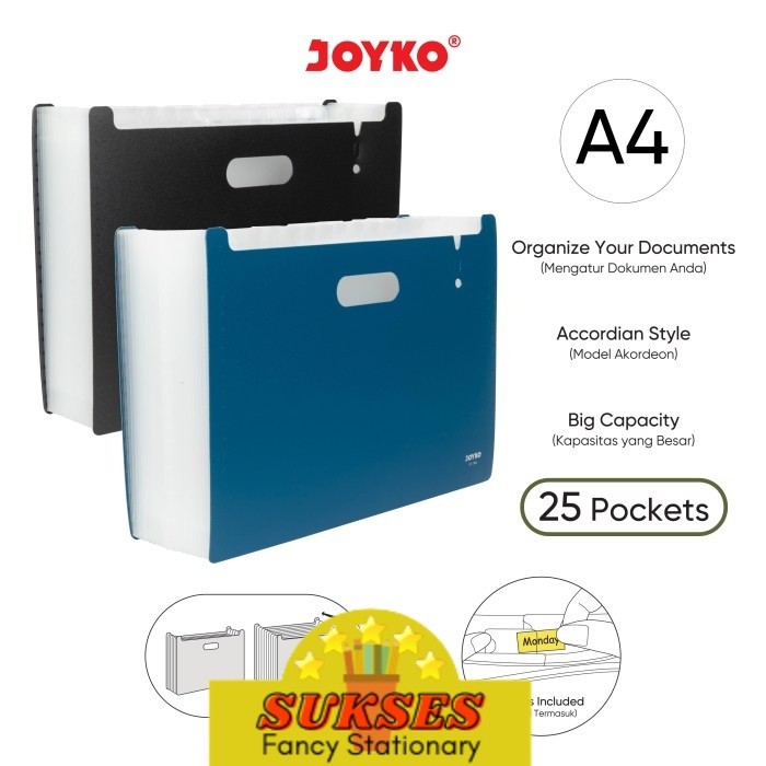Jual Expanding File Map Organizer Joyko EF-7A4 25Pockets | Shopee Indonesia