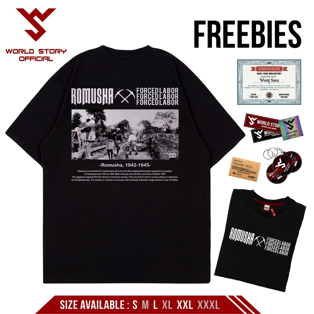 Jual World Story | Kaos Jawa Romusha Belakang Javanese Kaos Budaya ...