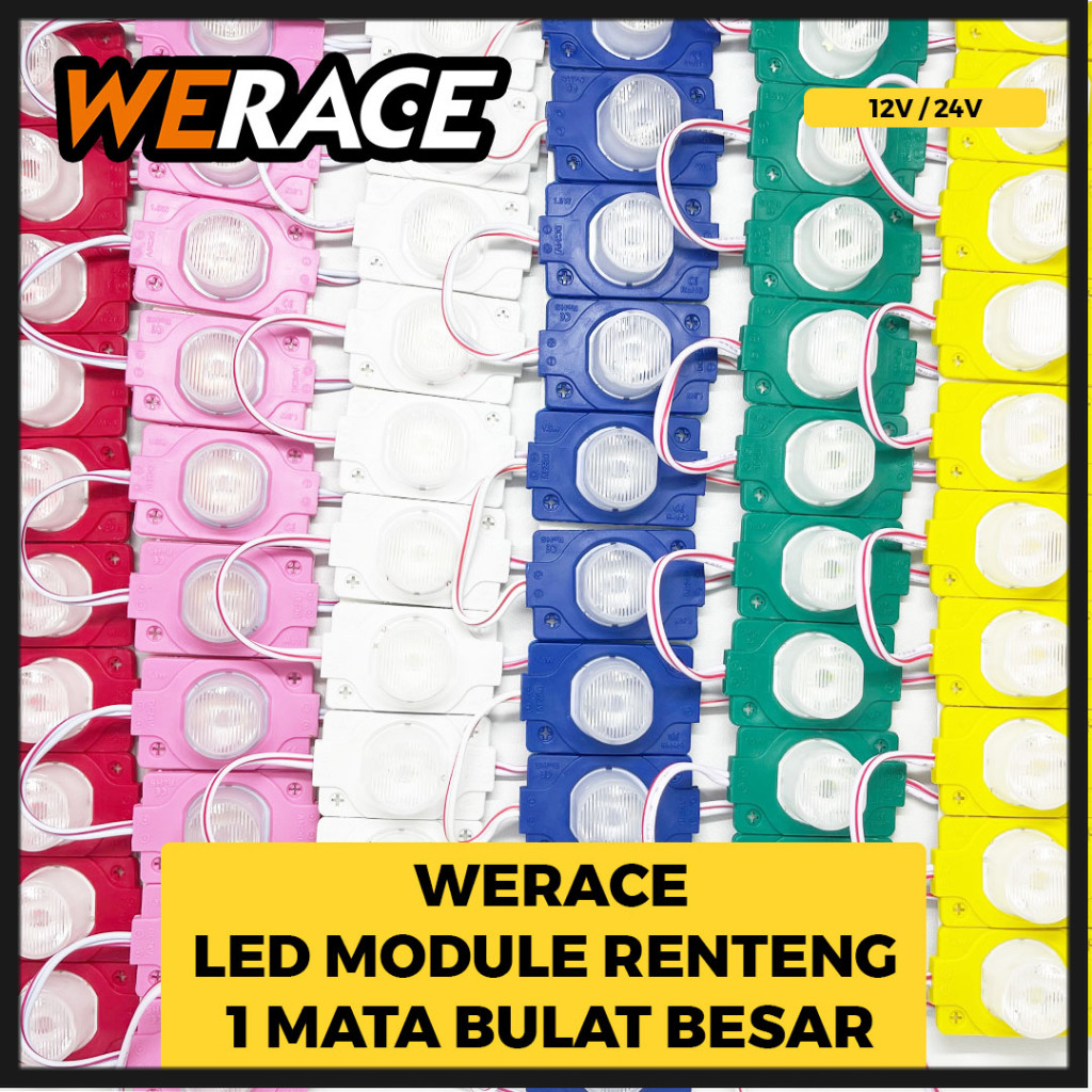Jual LAMPU LED MODUL / RENTENG 1 MATA BULAT BESAR 12V DAN 24V/HARGA ...