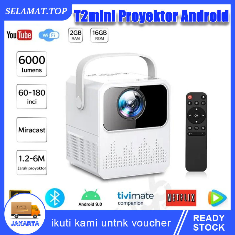 Jual T2mini Proyektor Android TV 1080P Smart Projector 6000 Lumen ...
