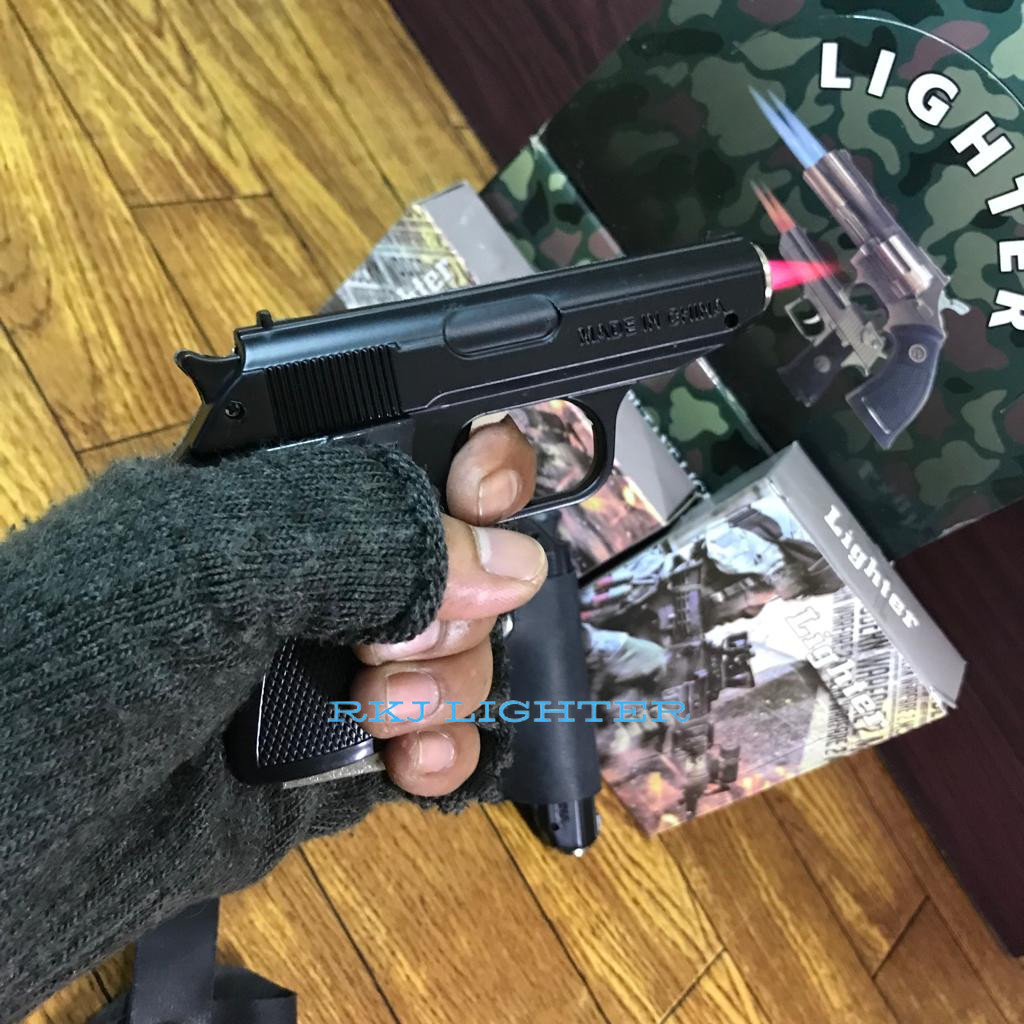 Jual korek api bara mmodel pistol cross fire besi + knif survival free ...