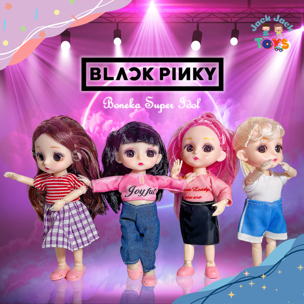 Jual Mainan Anak Boneka Karakter Figure K-Pop Black Pinky Super Idol 4 ...