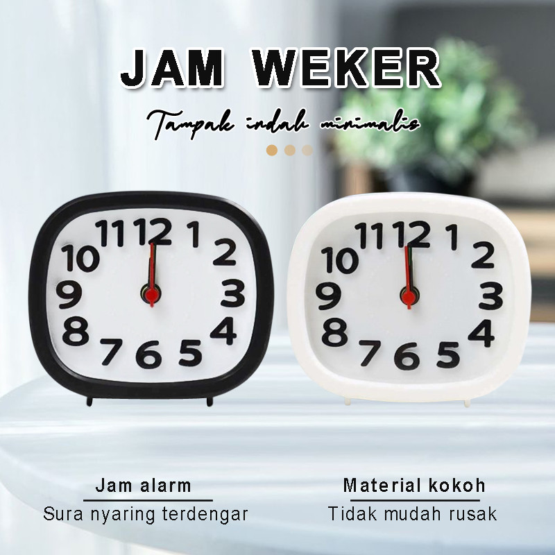Jual Jam Weker Bulat Minimalis / Jam Beker / Jam Alarm / Jam Meja ...