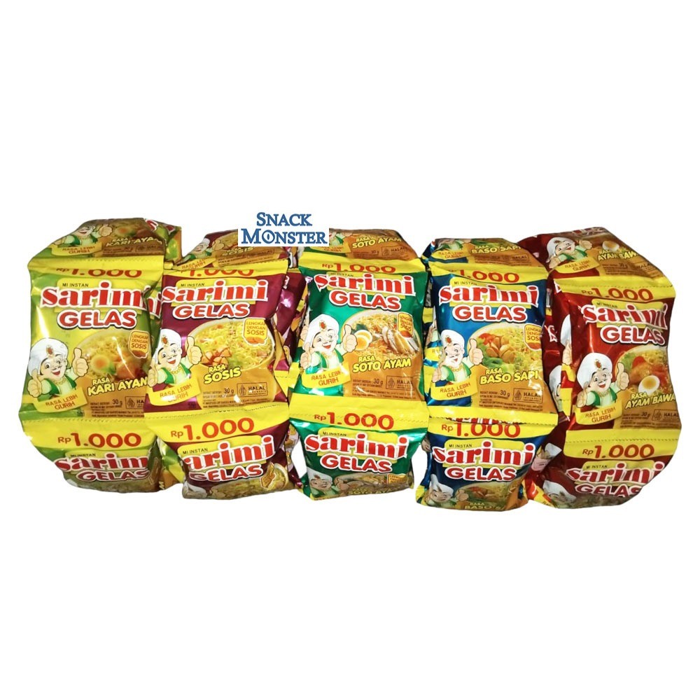 Jual Sarimi Gelas Mie Gelas Renceng - Netto 10 bks x 30 gr | Shopee ...