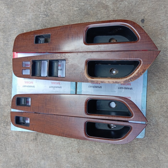 Jual Cover panel wood kayu saklar power window kaca set grand Livina ...