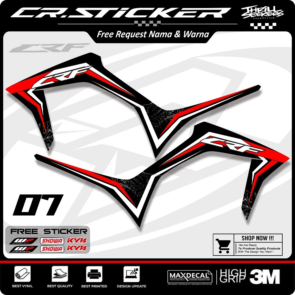 Jual STIKER STRIPING CRF 150 L EKSKLUSIF MOTIF RACING EDITION DESAIN ...