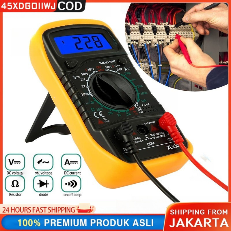 Jual Digital Multimeter AC DC Voltage Tester Avometer Digital XL830L ...