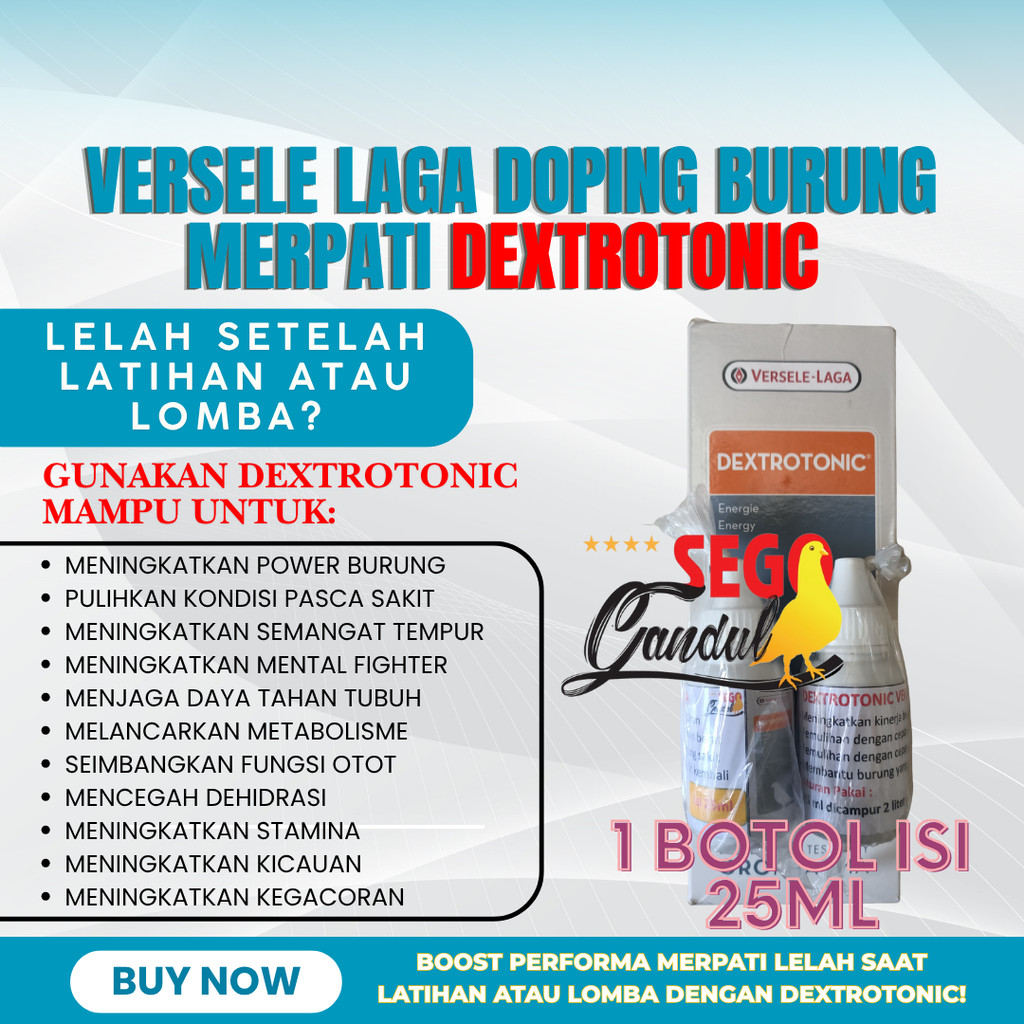 Jual Versele Laga Doping Merpati Destrotonic Dextrotonic Dextrotonik 1 botol isi 25ml | Shopee ...