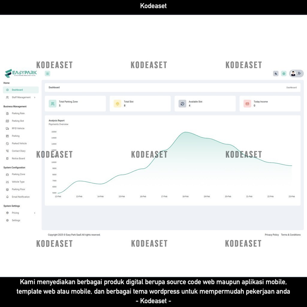 Jual SOURCE CODE APLIKASI WEB EASYPARK SAAS - VEHICLE PARKING MANAGEMENT SYSTEM D172 KODEASET ...