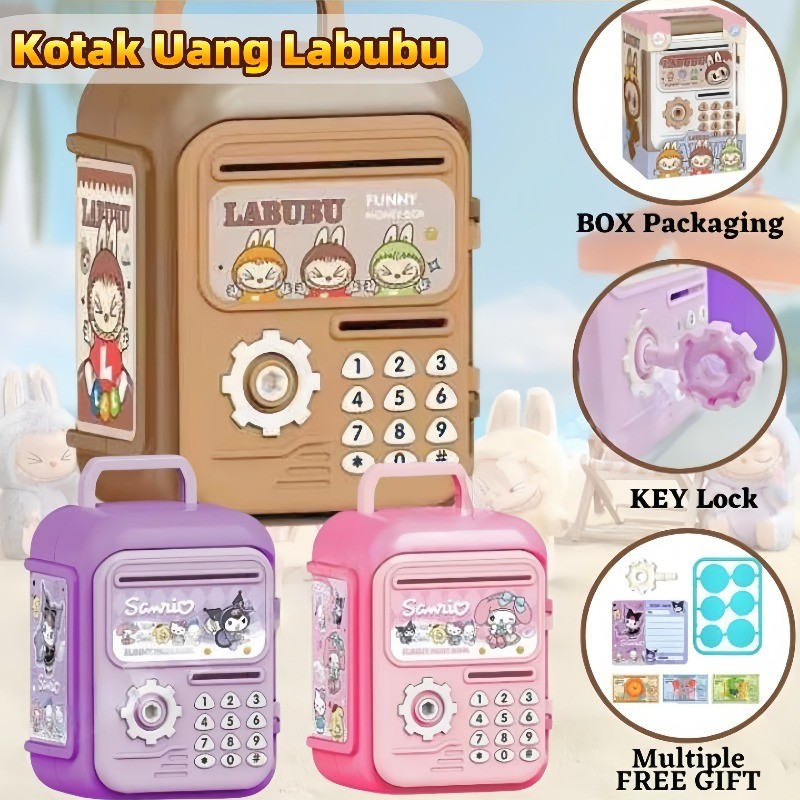 Jual Celengan Listrik Kuromi Labubu Mainan/Kotak Koin dengan Kunci ...