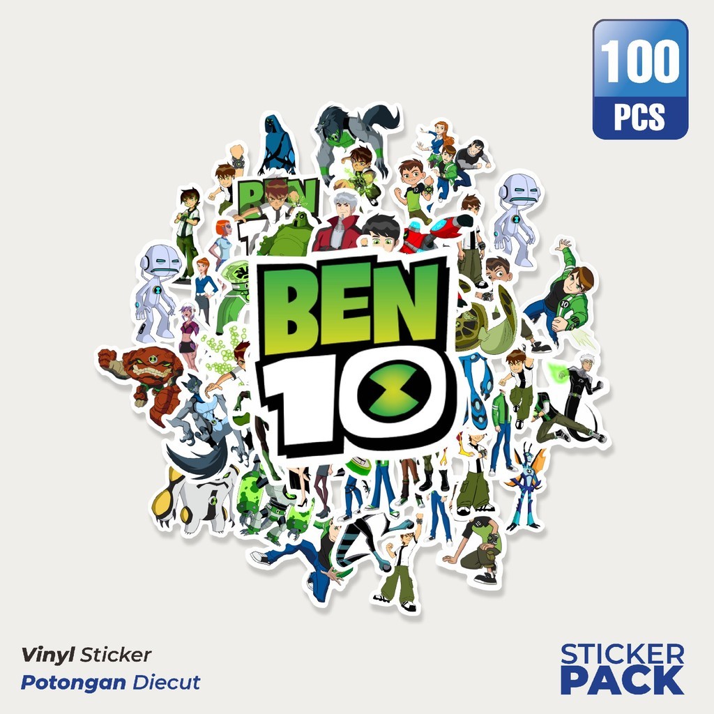 Jual 100 PCS STIKER Sticker Kartun Ben-10 Sticker Waterproof Aesthetic ...