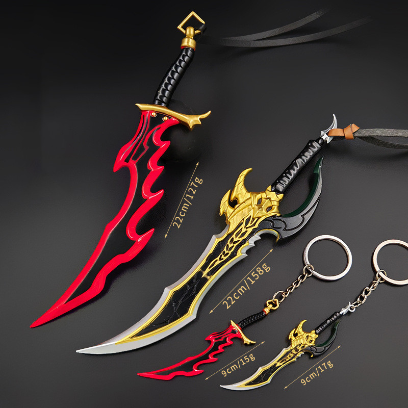Jual 22cm Solo Leveling Anime Peripherals Knight Killer Fangs Metal Toy ...