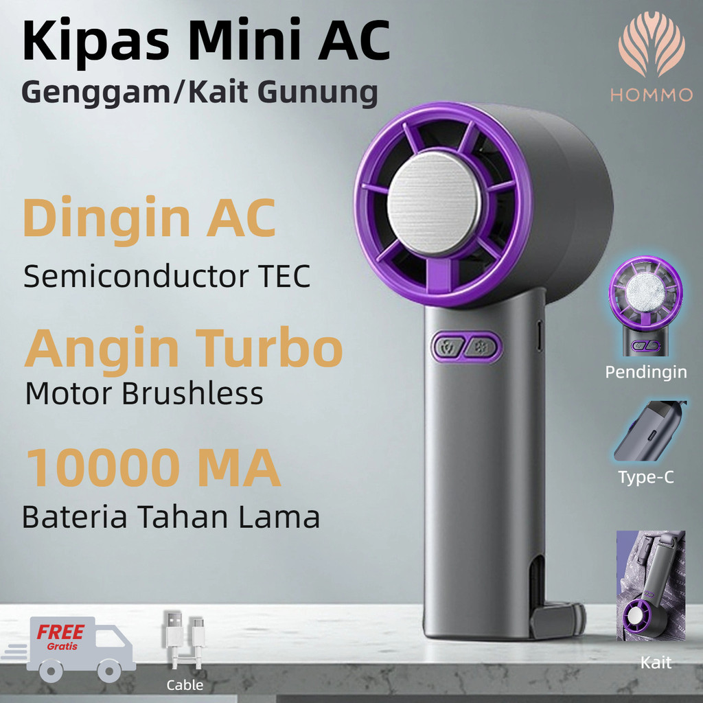 Jual Hommo Kipas Pendingin Portable Mini USB Kait｜Kipas Angin AC Mini ...