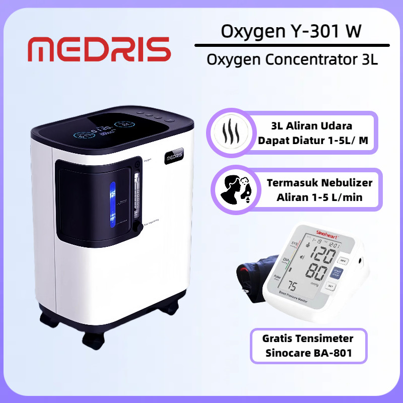Jual Penghasil Oksigen Konsentrator Murni MEDRIS Y-301W Oxygen ...