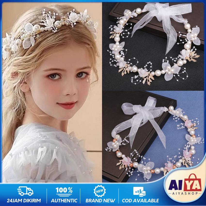 Jual Headpiece Mutiara Bunga Crown Bridal Tiara Mahkota Peri Super Daun ...