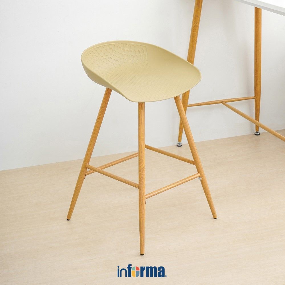 Jual Informa Midland Kursi Bar - Putih/Krem Bar Stool Kursi Kafe ...