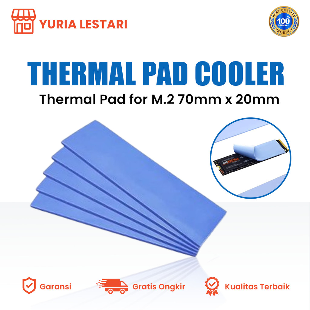 Jual Thermal Pad 1 mm Cooler SSD M2 NVMe M2 Sata Pendingin Processor ...