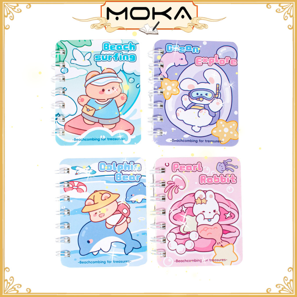 Jual MOKA NOTEBOOK RING MOTIF / BUKU A7 CATATAN RING / BUKU TULIS RING ...