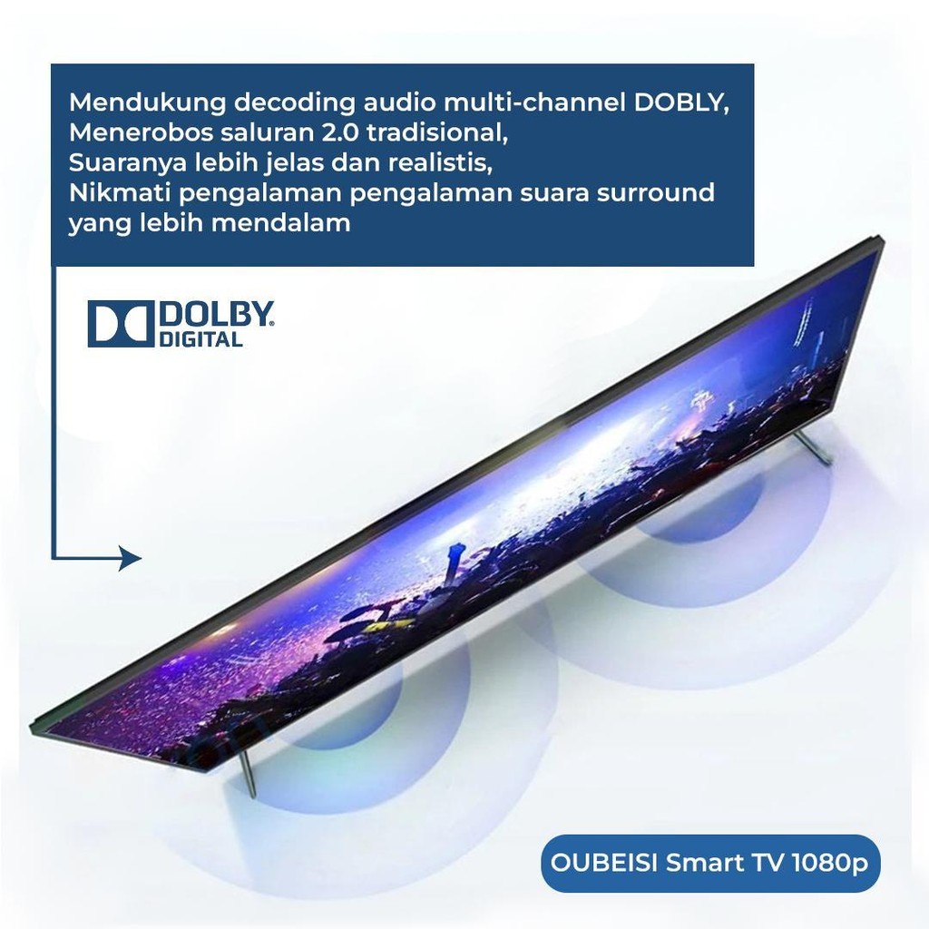 Jual OUBEISI TV SMART tv LED Monitor 24/25 inch layar komputer Gaming ...