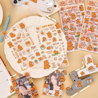 Jual TOPER Sticker Capybara Cute Isi 6 Lembar Stiker Lucu Motif ...