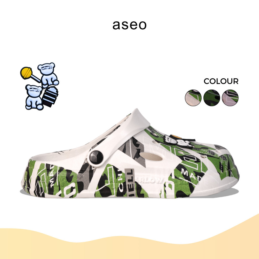 Jual Aseo Sandal Pria Wanita Baim Clog Terbaru Slip on Kodok Import ...