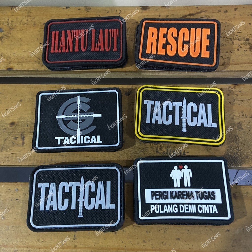 Jual Patch Rubber emblem karet Perekat LOGO Tactical Taktikal Rescue ...