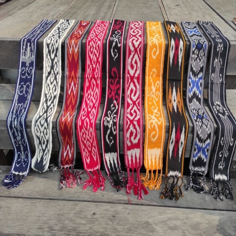 Jual Beli 10 Gratis 1 - Motif Dayak Kalimantan Ikat Kepala Tenun Ethnic ...