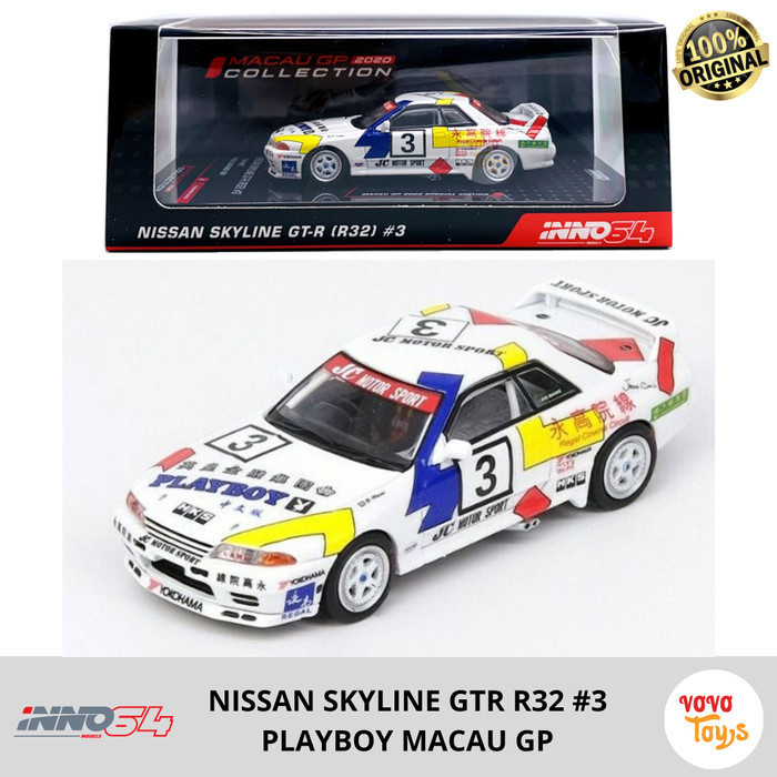 Jual AR2158 Inno 1/64 Nissan Skyline GTR R32 Playboy Macau GP 2020 #3 | Shopee Indonesia