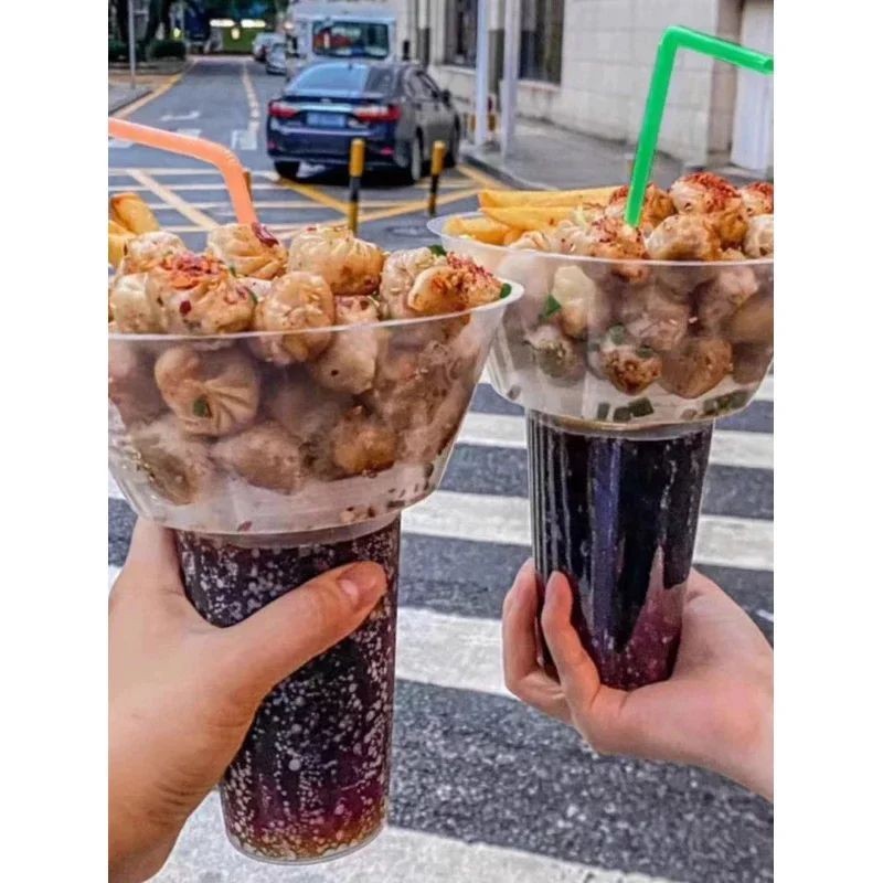 Jual Cup Gelas + Mangkok Isi 5pcs / Cup Minuman Lucu 2in 1 / Wadah ...